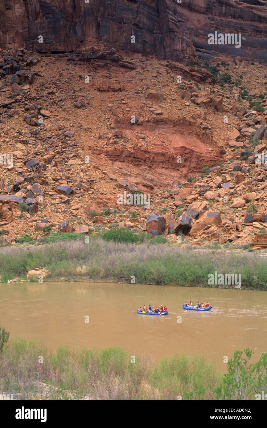 Tag a Long Rafting tour Colorado River canyon near Moab UTAH Stock ...