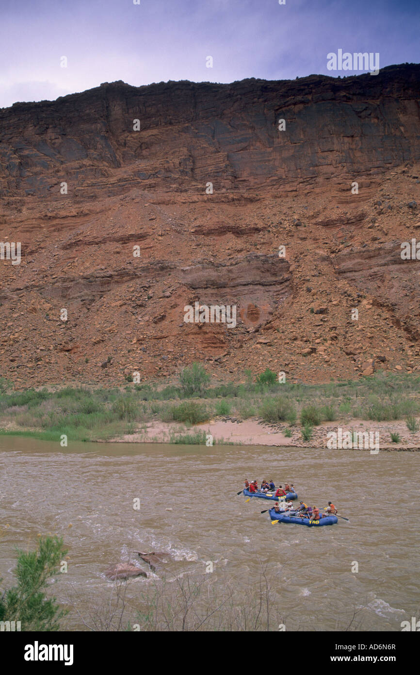 Rafters on the Colorado River near Moab UTAH Stock Photo - Alamy