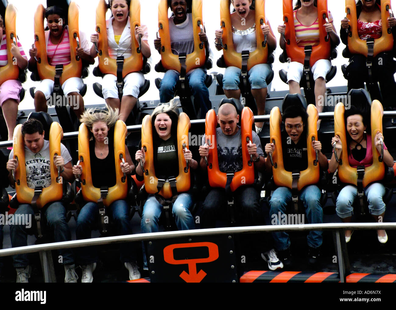 Oblivion Ride Alton Towers theme park EDITORIAL USE ONLY Stock Photo ...