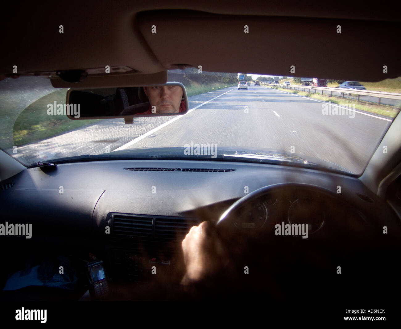 Driving from the drivers perspective, view point Stock Photo - Alamy