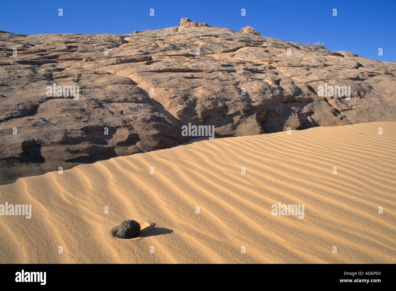 Wind blown sand patterns Moqui Marbles area Grand Staircase Escalante N ...