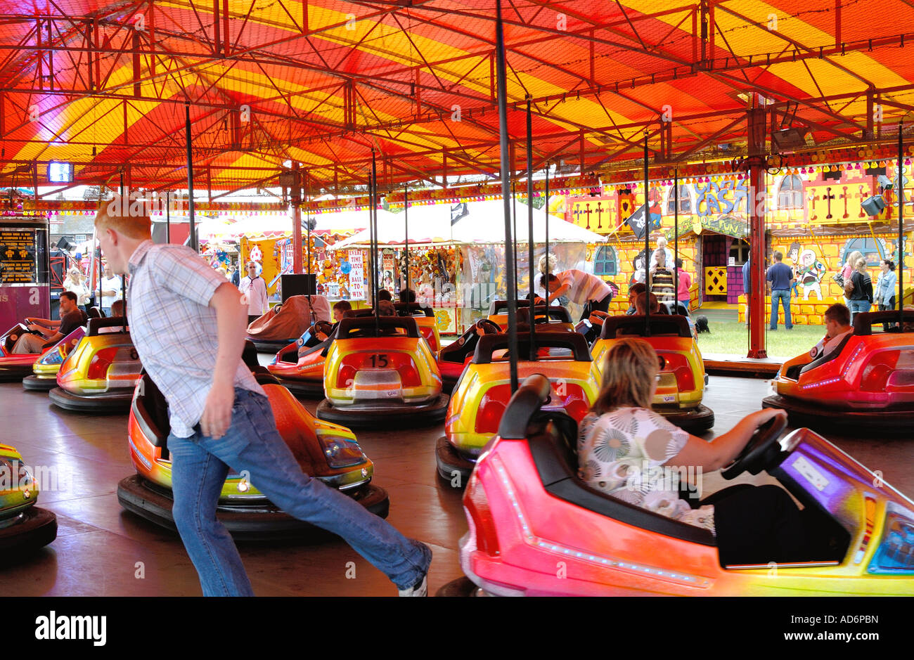 Dodgem cars at a funfair Stock Photo - Alamy