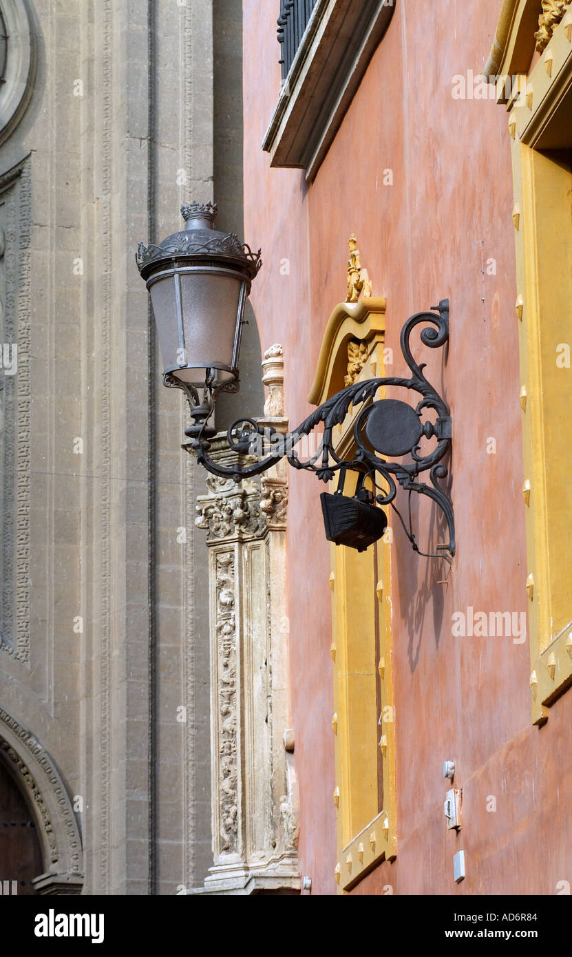 Traditional Spanish Street Lamp Granada Andalusia,Southern Spain Stock ...