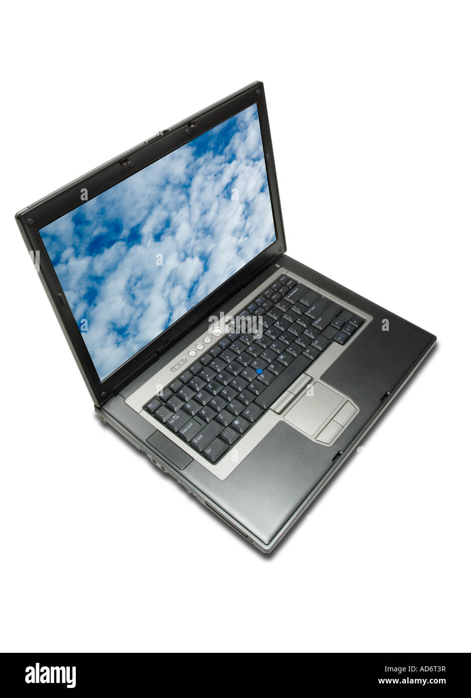 Laptop calculating Cut Out Stock Images & Pictures - Alamy