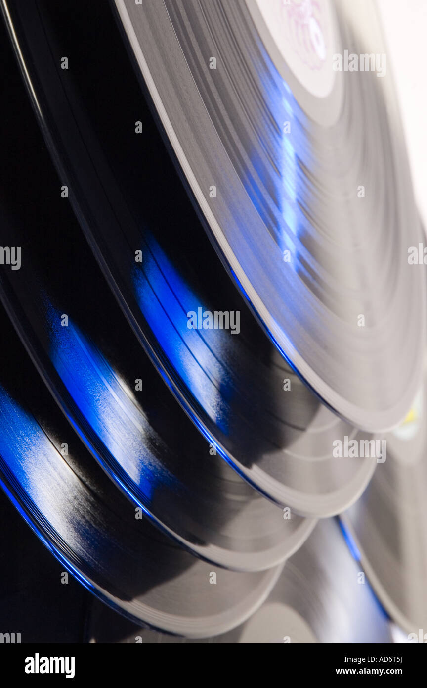 Vinyl music records Stock Photo - Alamy