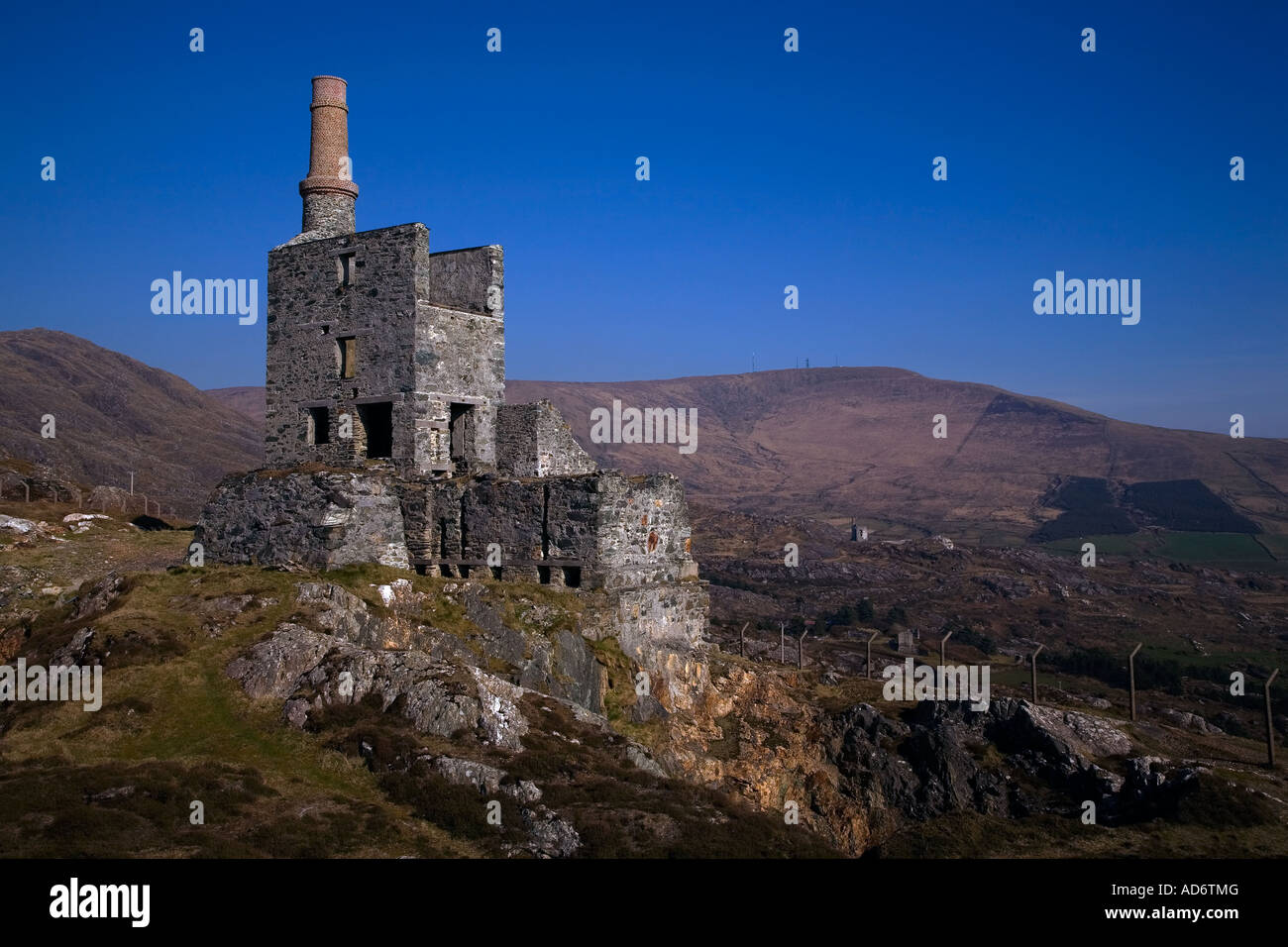 The old 19th Century copper mine buildings, Allihies, Beara Peninsula ...