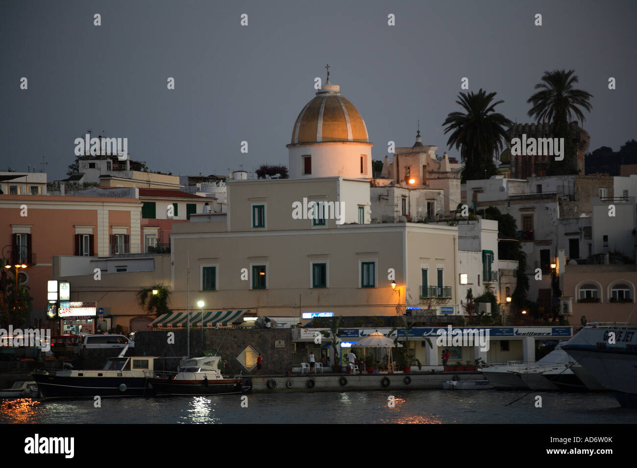 The harbour at the town of Forio on the island of Ischia Italy Stock ...