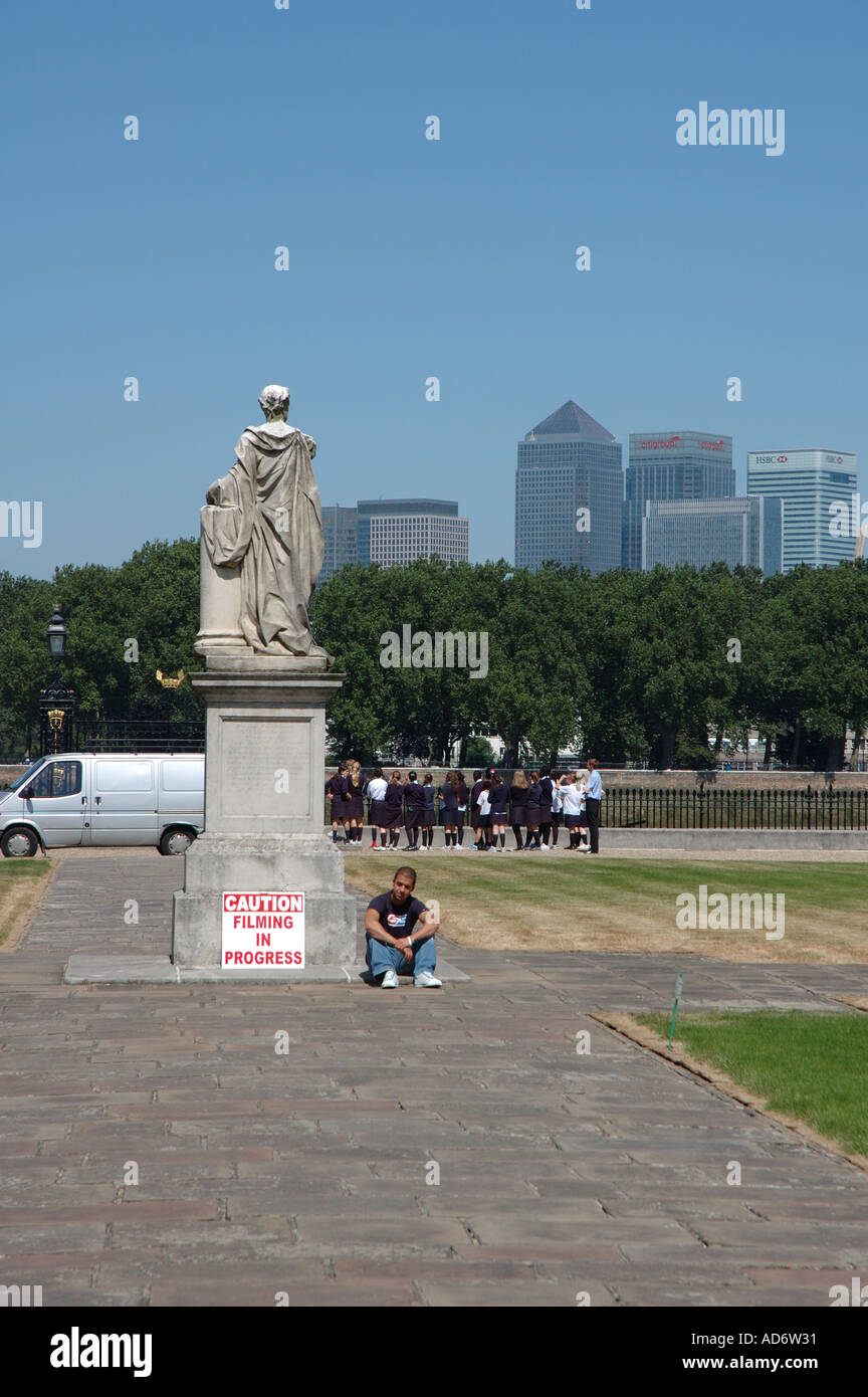"Caution - filming in progress sign," Old Royal Naval College Greenwich ...