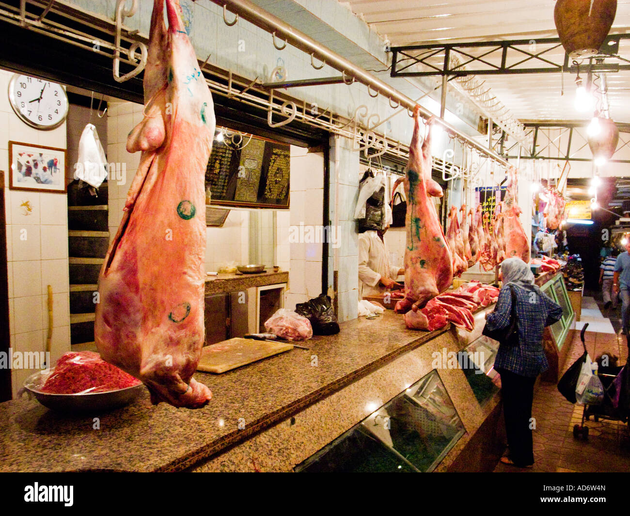 meat market in the Medina ,Marrakech,Morocco Stock Photo - Alamy
