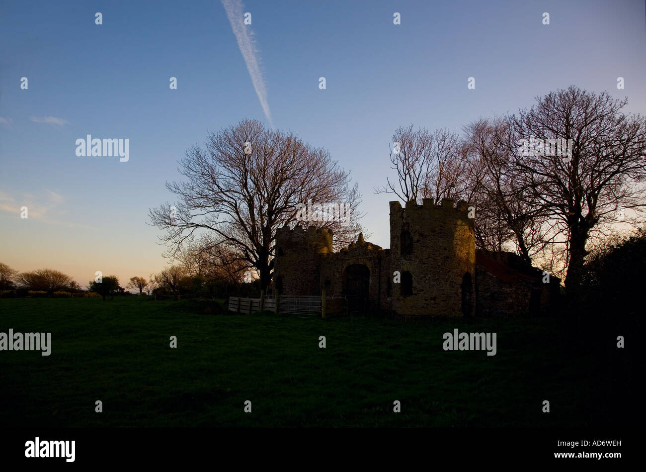 Old folly in sunset hi-res stock photography and images - Alamy