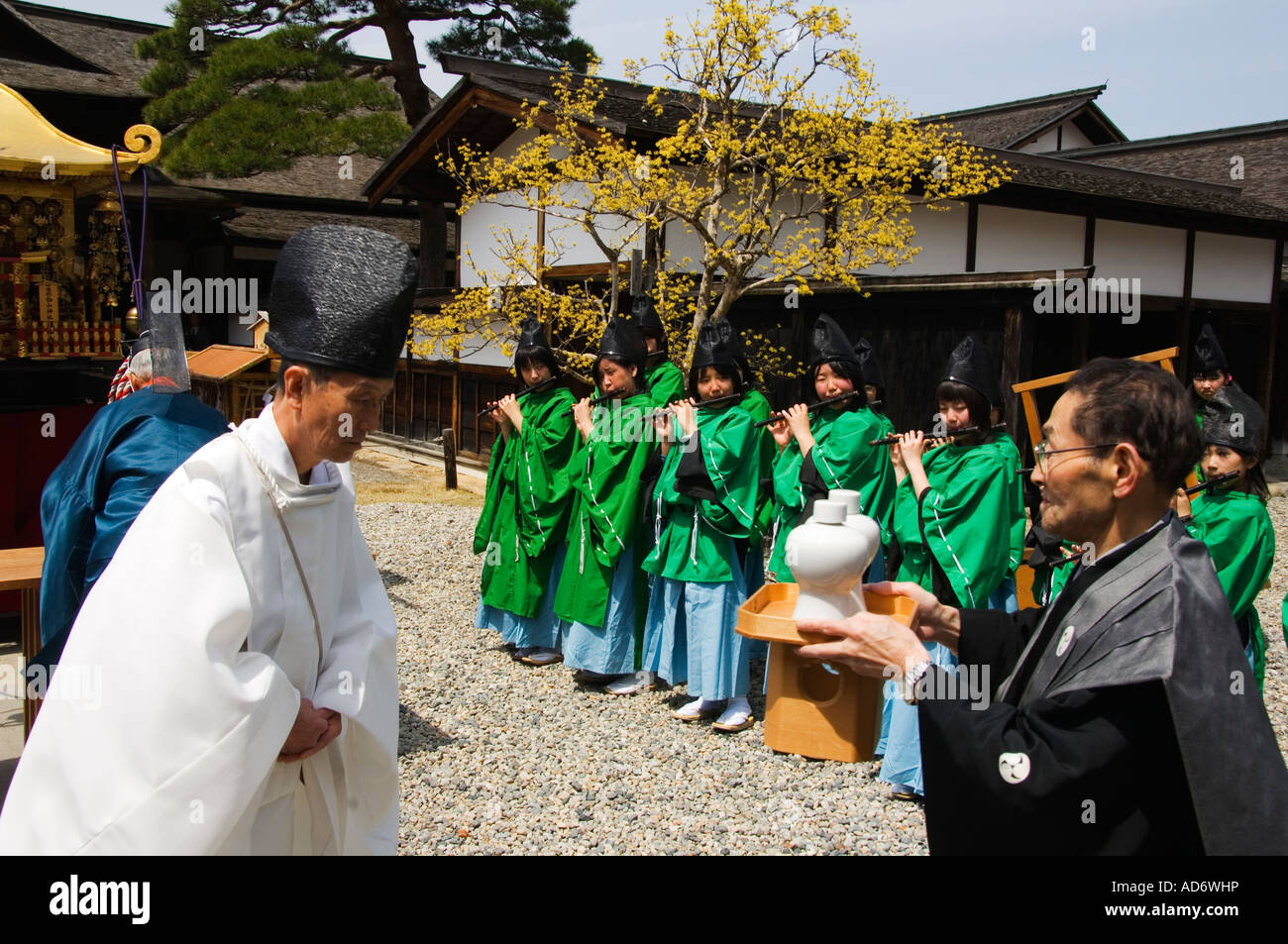 Japan Honshu Island Gifu prefecture Takayama City temple priests ...