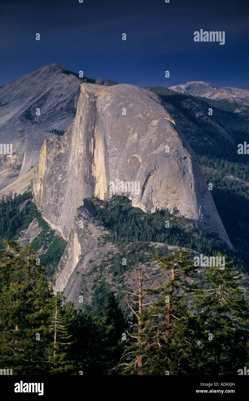Sunset light through storm clouds on Half Dome from Sentinel Dome ...