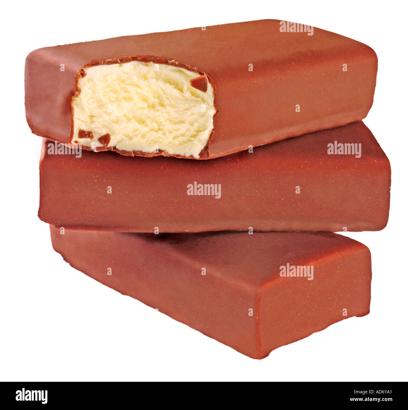 STACK OF CHOCOLATE COATED ICE CREAM BARS Stock Photo - Alamy