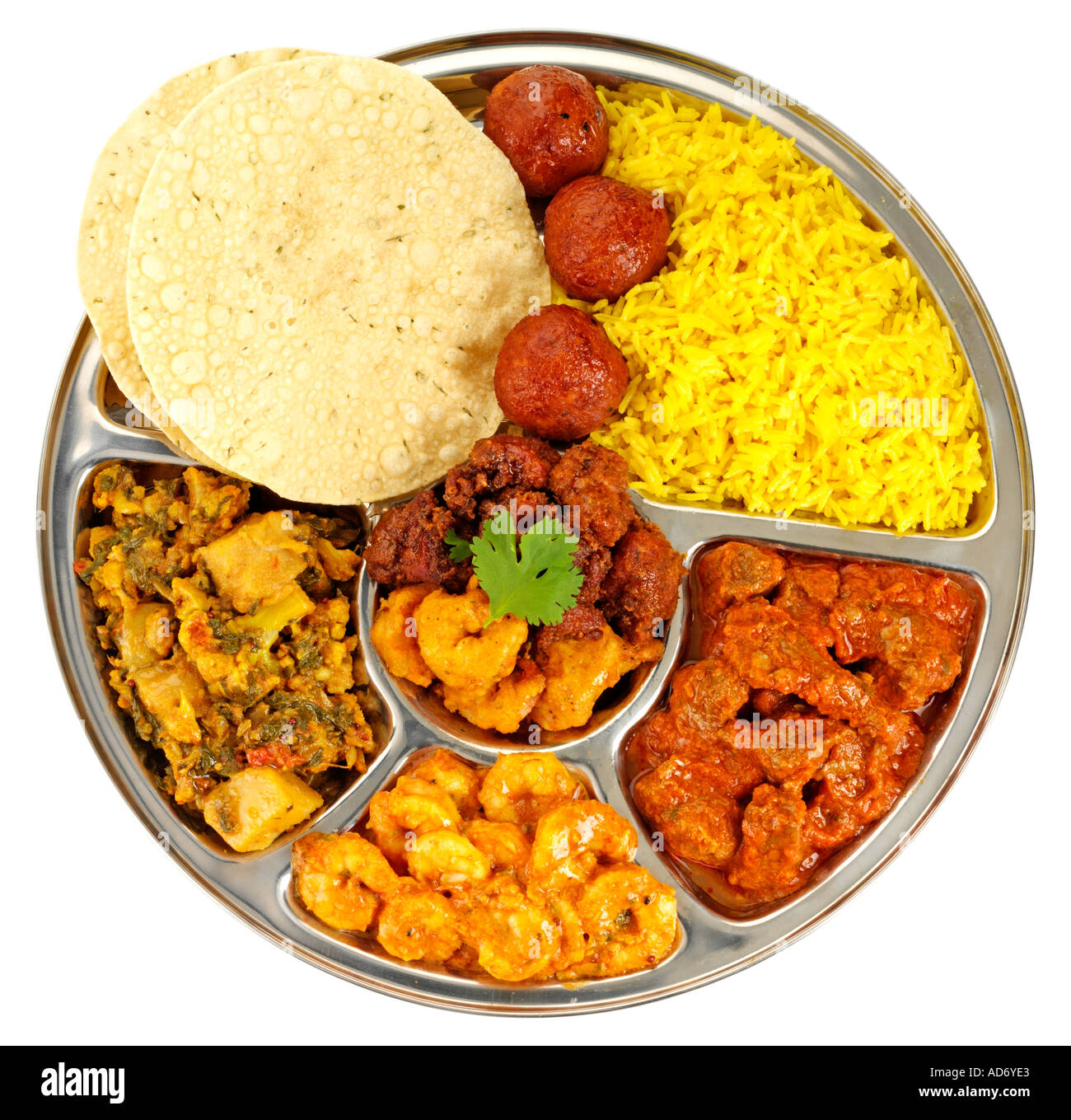 INDIAN THALI CUT OUT Stock Photo - Alamy
