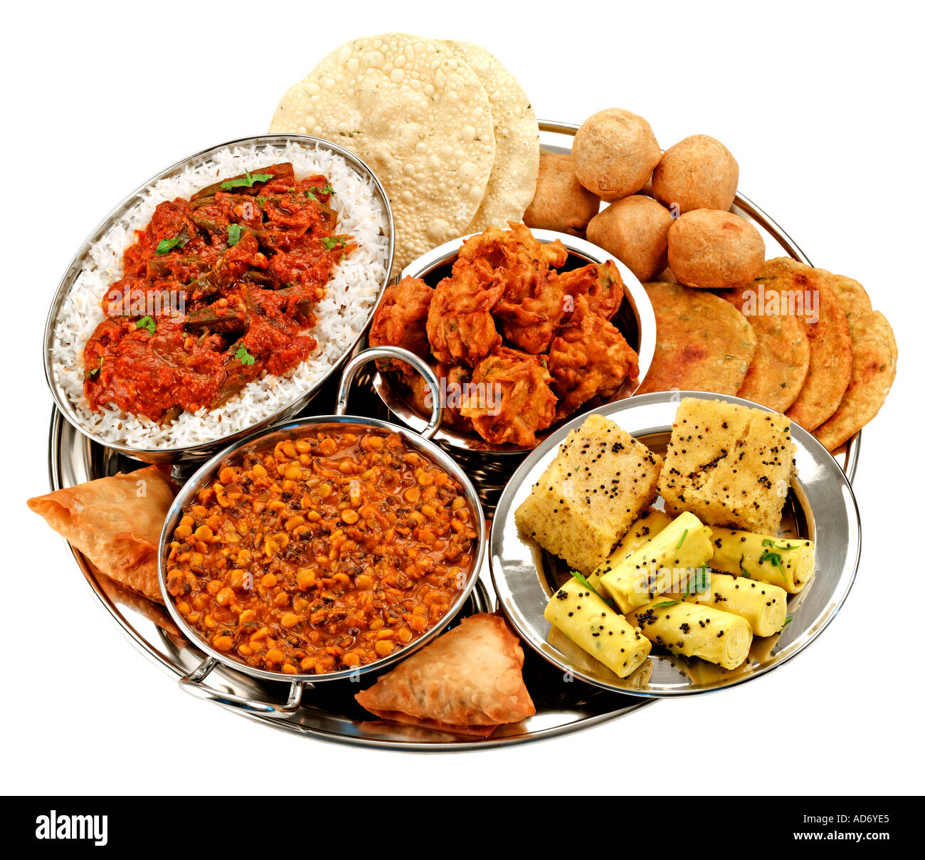 INDIAN THALI CUT OUT Stock Photo - Alamy