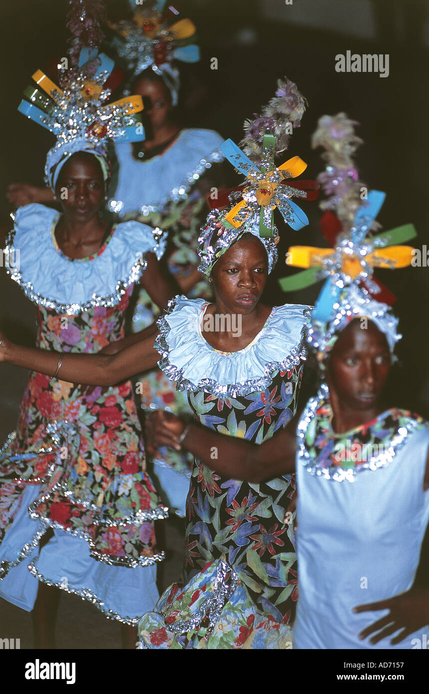 Cuba Santiago de Cuba carnival dancers in costume Stock Photo - Alamy