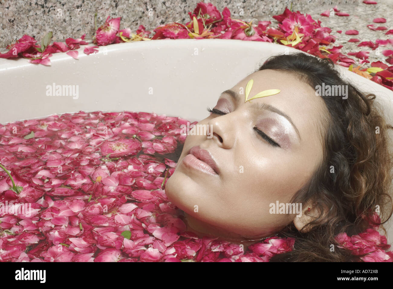 Woman floating bathtub hi-res stock photography and images - Alamy
