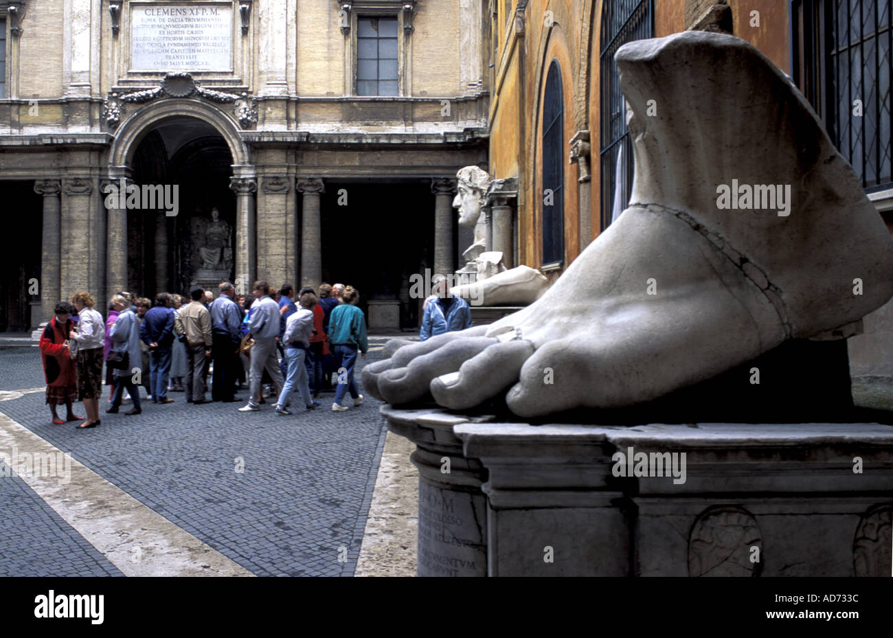 ITALY ROME CAMPIDOGLIO CAPITOLE MUSEO DEI CONSERVATORI FOOT OF THE HUGE ...