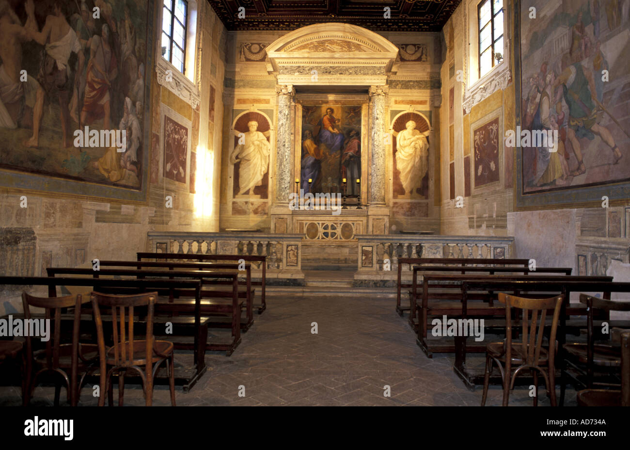 ITALY ROME ORATORY SAN GREGORIO INTERIOR Stock Photo - Alamy