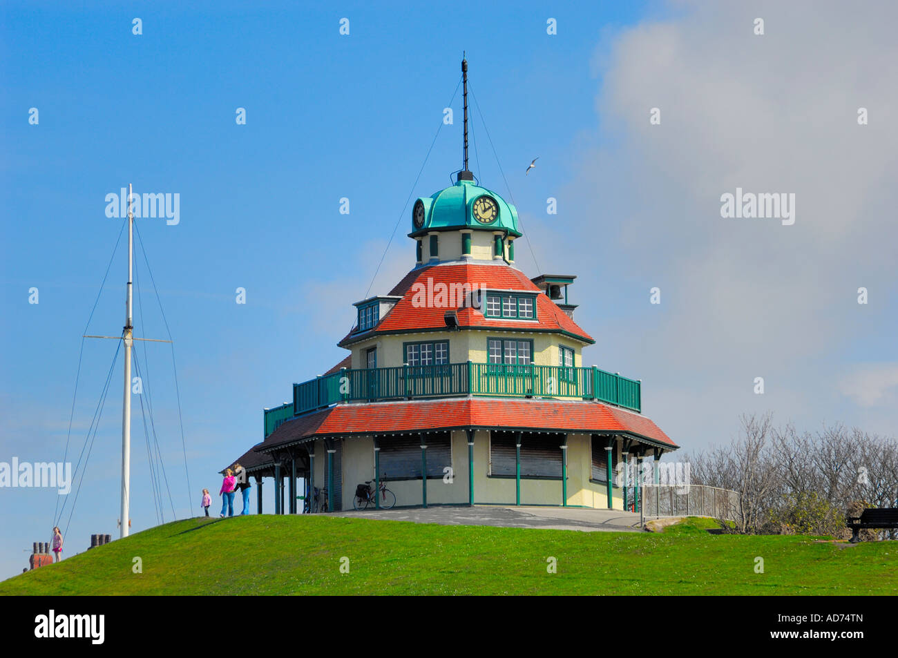 clock tower fleetwood sea front lancashire england uk Stock Photo - Alamy