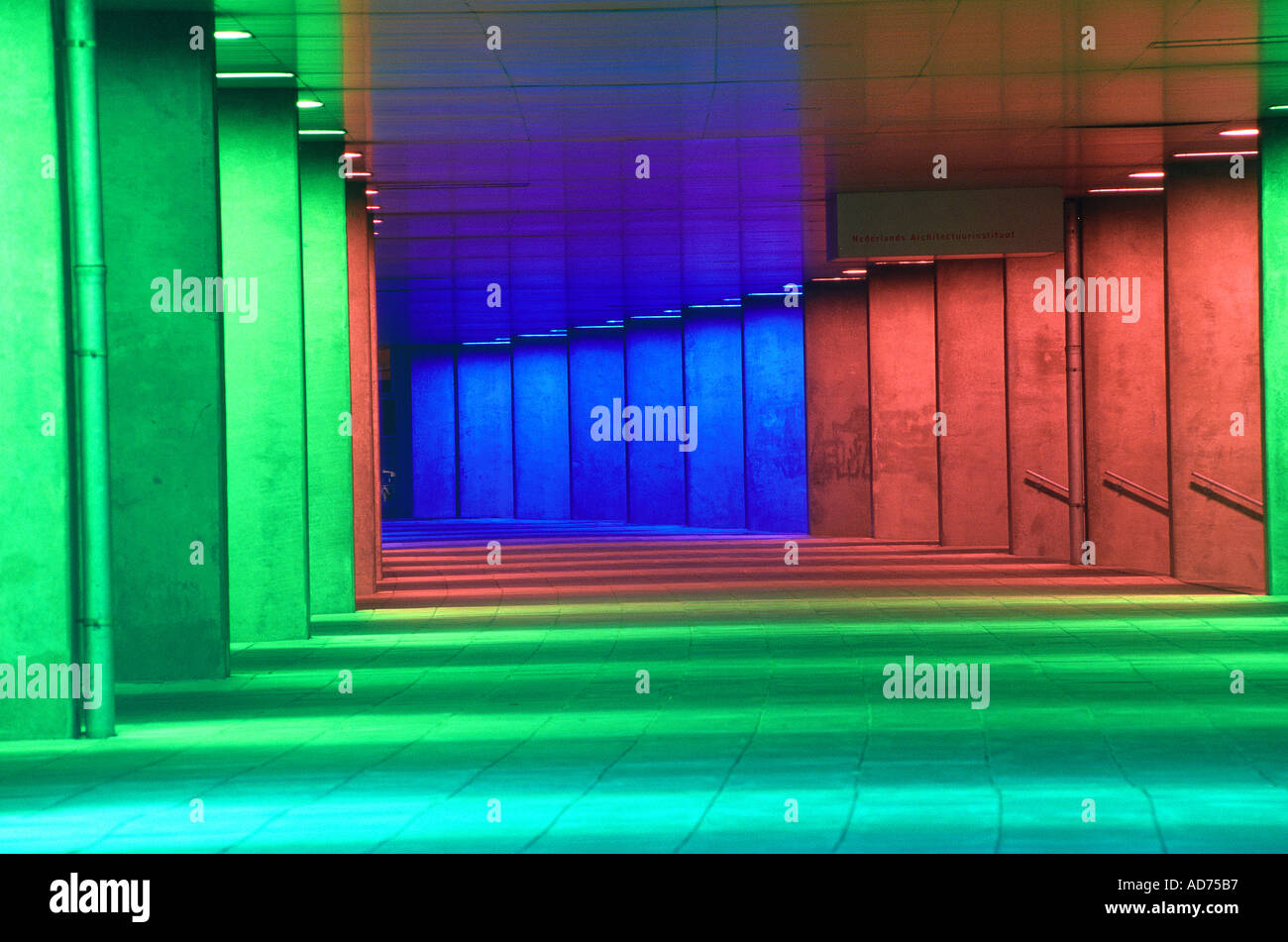 NETHERLANDS ROTTERDAM COLORED CONCRETE ARCHITECTURE Stock Photo - Alamy