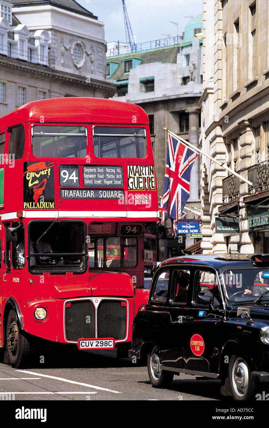 UK London cab bus Stock Photo - Alamy