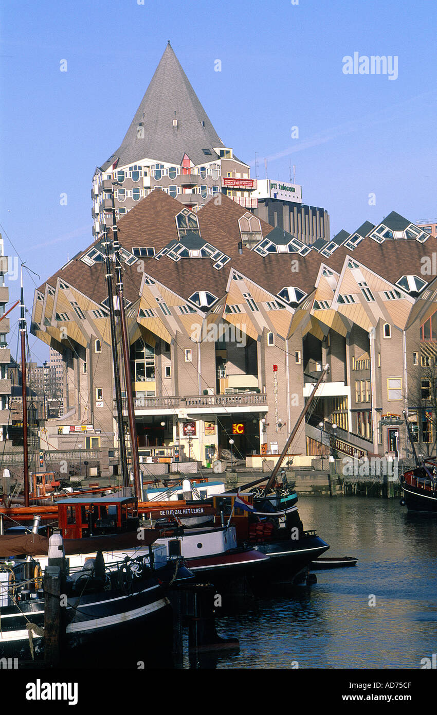 NETHERLANDS ROTTERDAM THE OLD HARBOUR AND HOUSING BUILDINGS DESIGNED BY ...