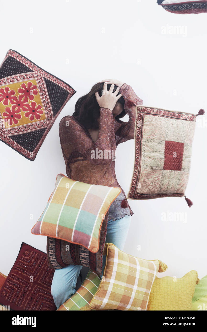 Child protecting herself hi-res stock photography and images - Alamy