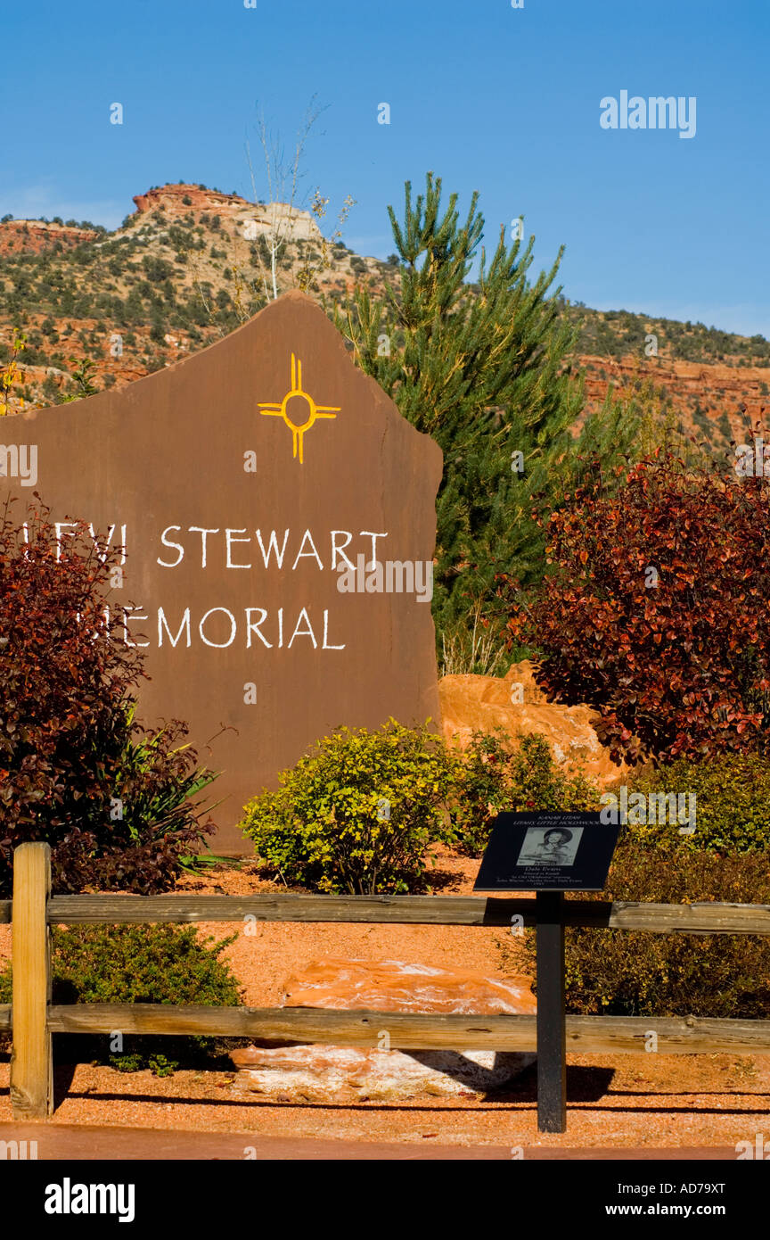 Levi Stewart Mormon pioneer settler Memorial garden park in Kanab Kane ...