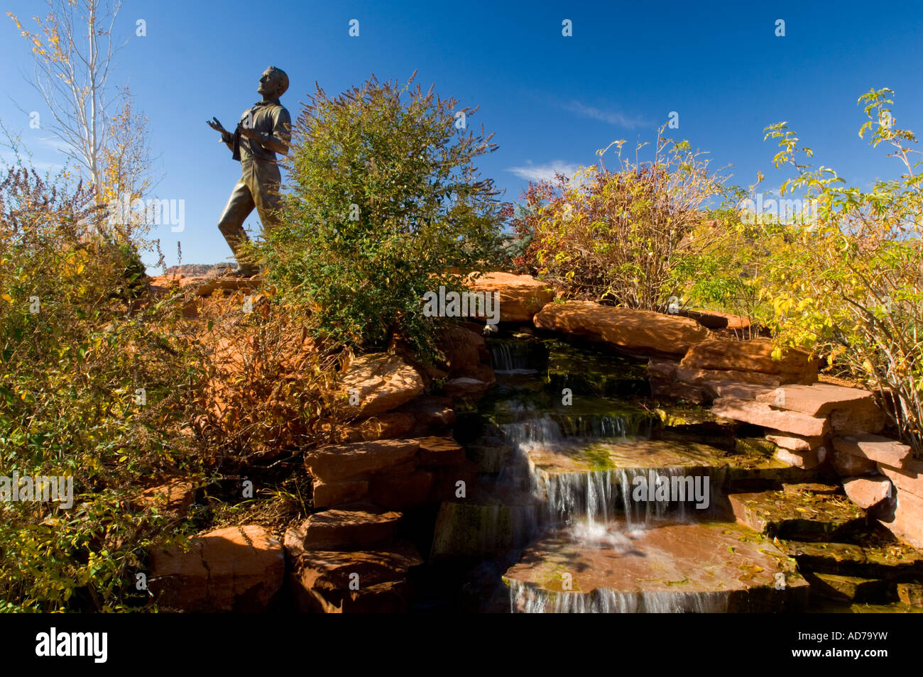 Bronze Statue of Mormon Pioneer settler Levi Stewart Levi Stewart ...