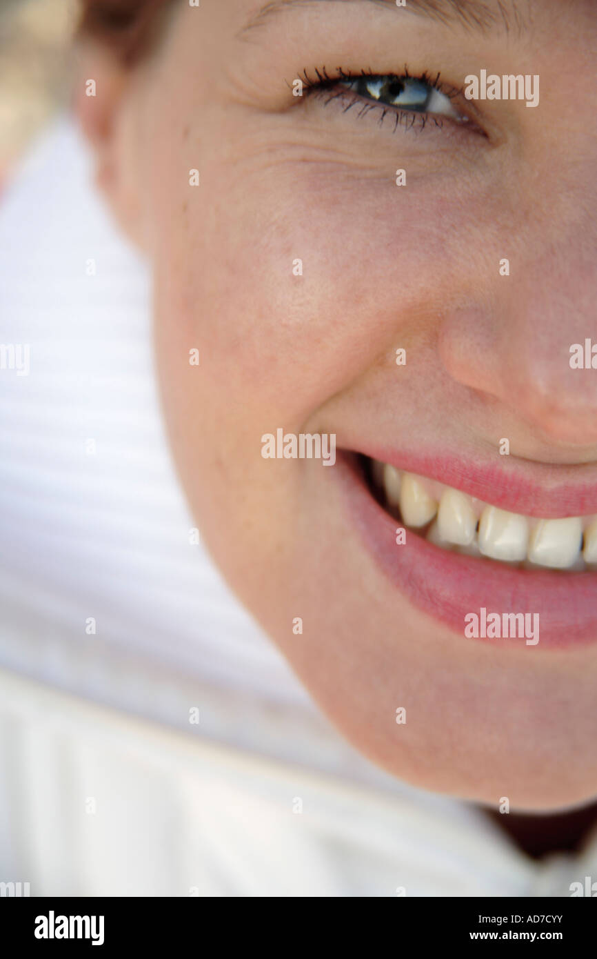 Young woman smiling, portrait, close up Stock Photo - Alamy
