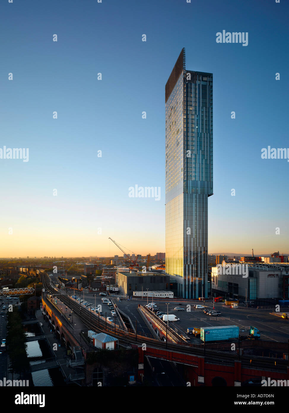 Hilton Tower ,303 Deansgate, Manchester. Architect: Ian Simpson ...