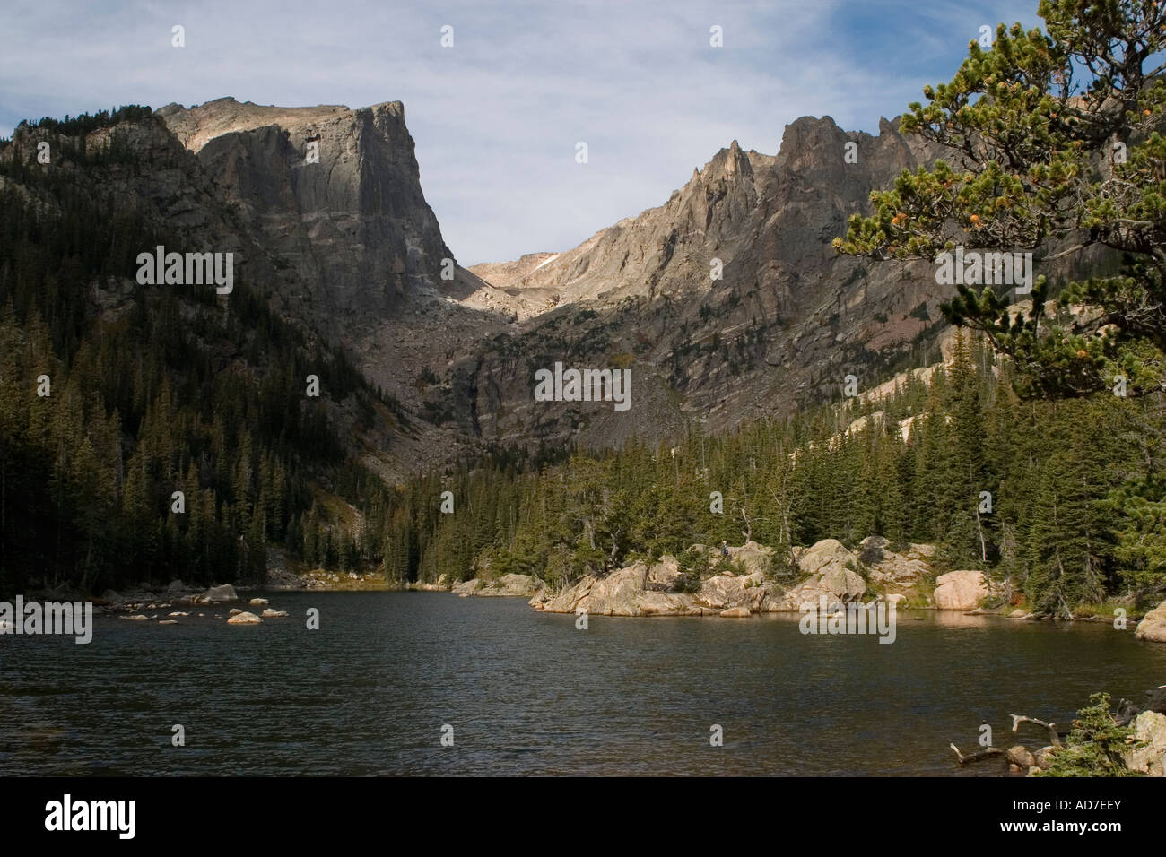 Dream Lake in Rocky Mountain National Park Stock Photo - Alamy