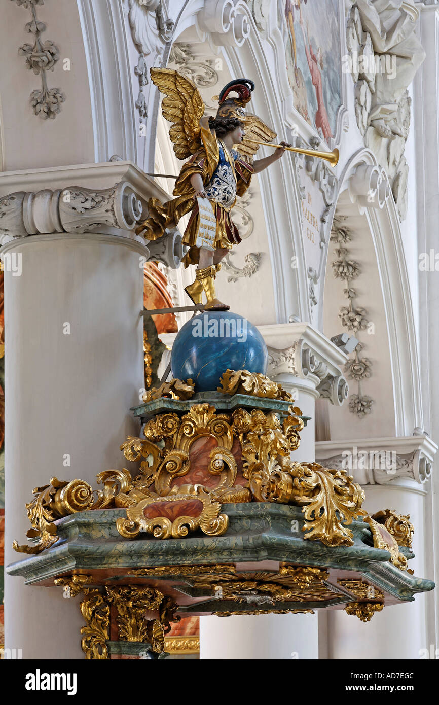 Amberg baroque pulpit in church St Georg Upper Palatinate Bavaria ...