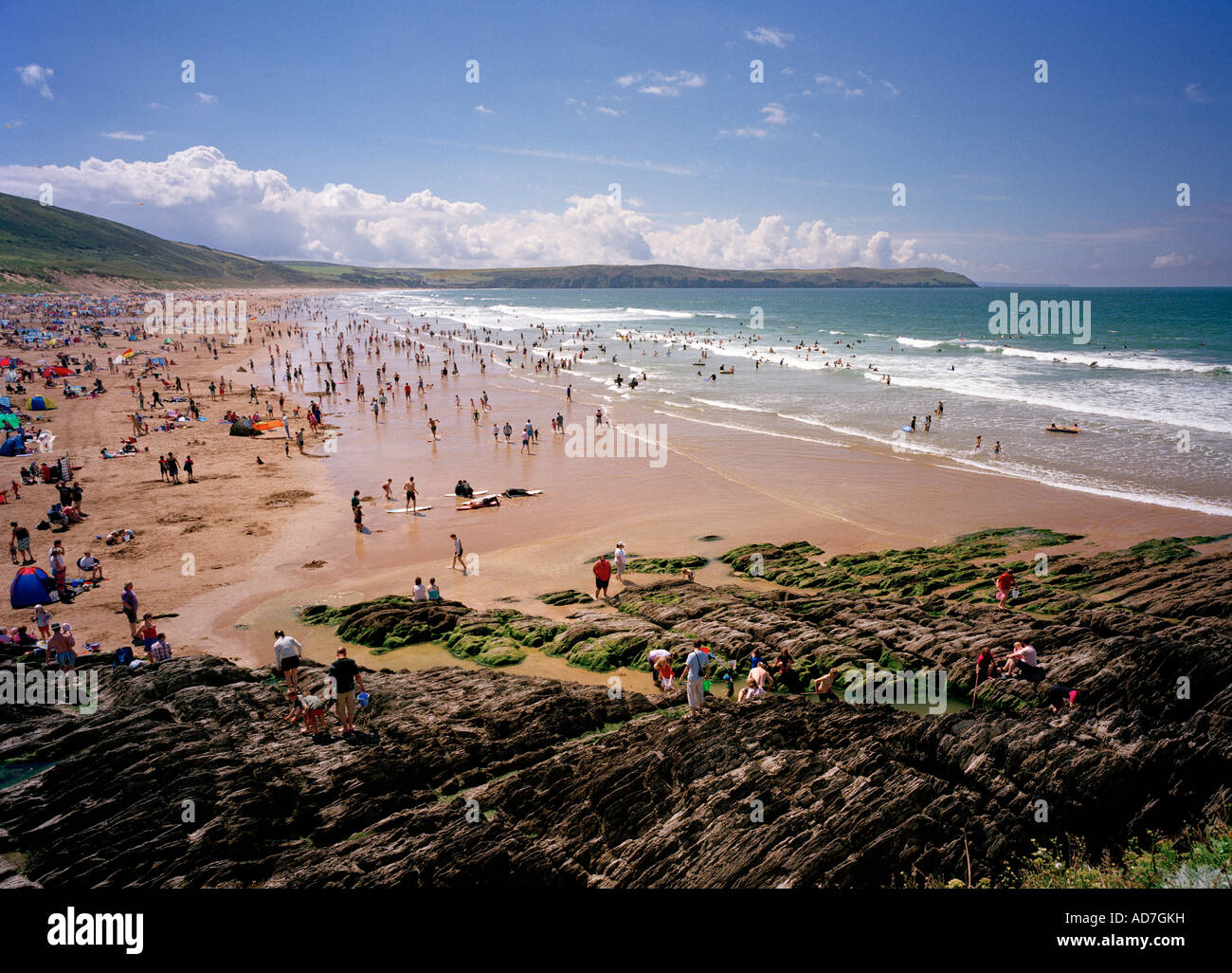 Woolacombe beach North Devon, England, UK Stock Photo - Alamy