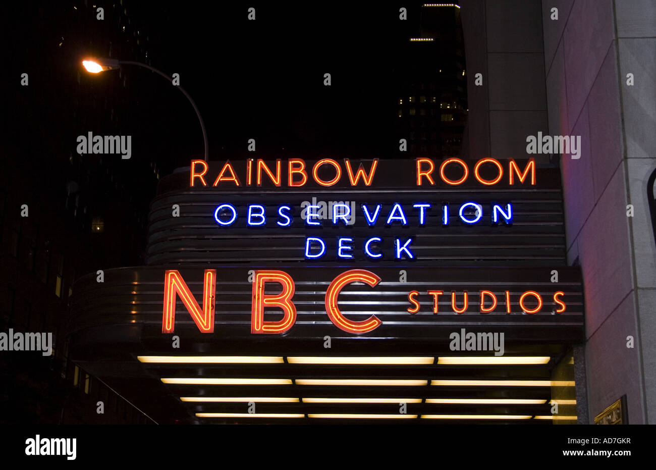 NBC Rainbow Room sign Stock Photo - Alamy