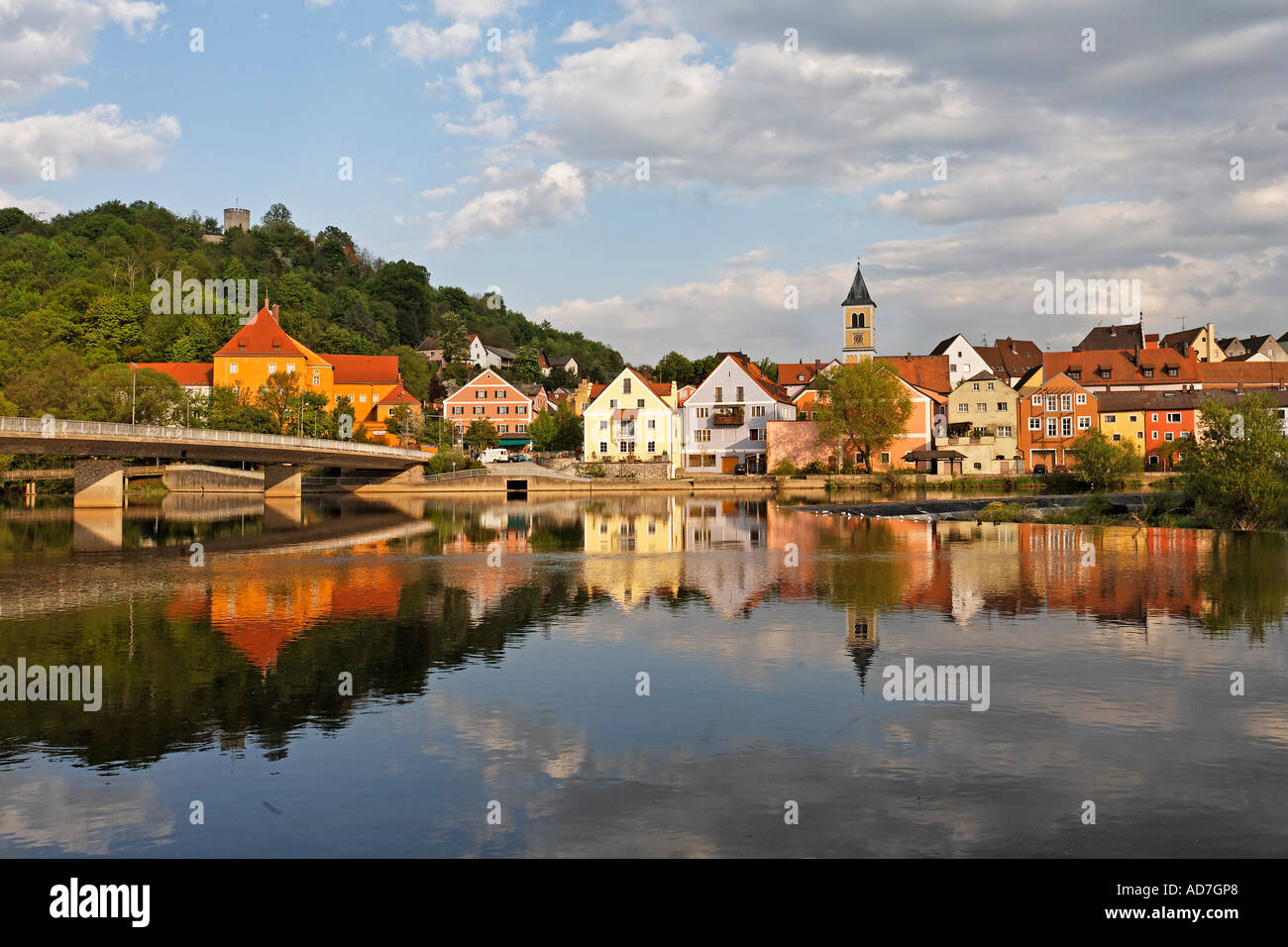 Burglengenfeld Naab river Upper Palatinate Bavaria Germany Stock Photo ...