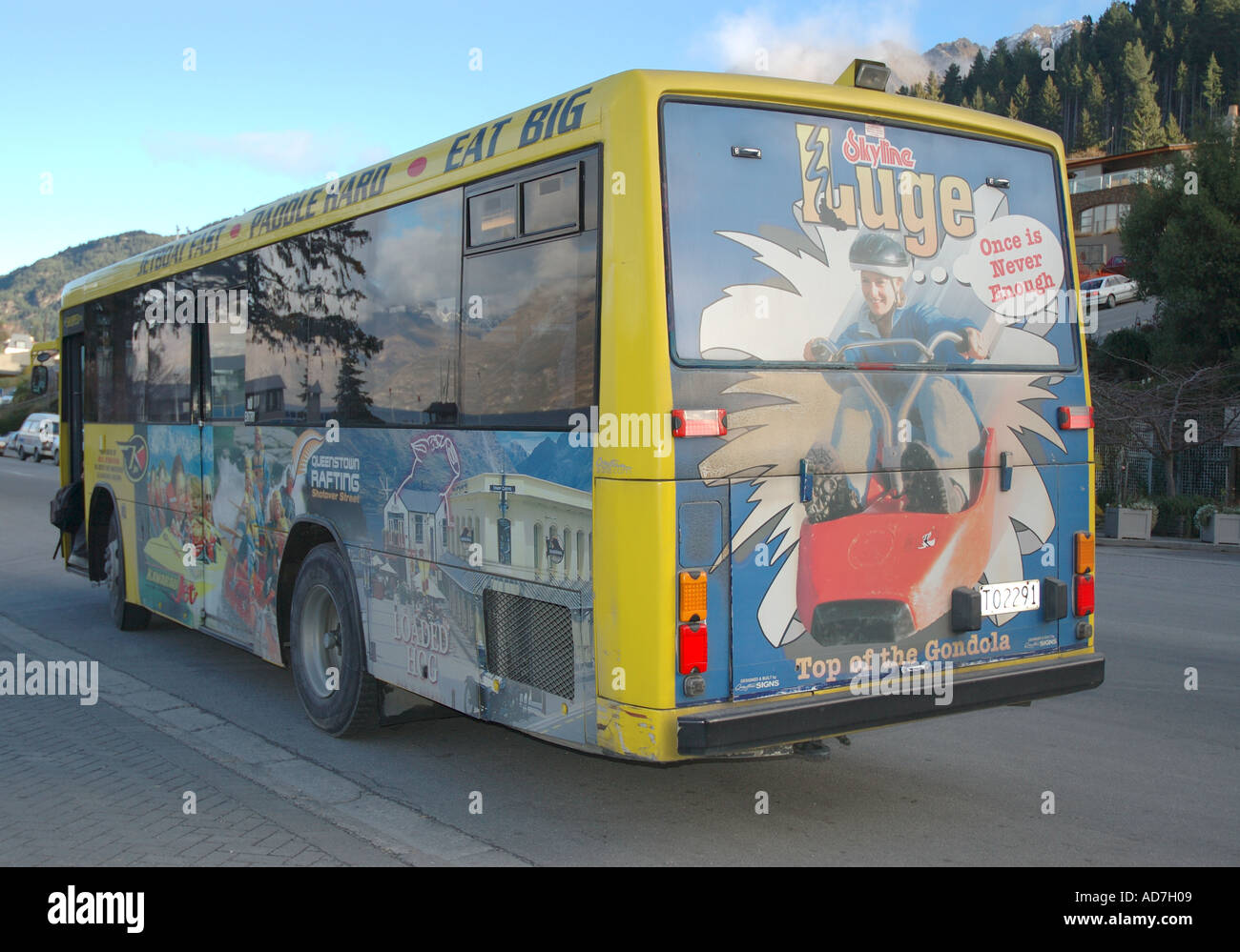 Rear of bus Stock Photo - Alamy