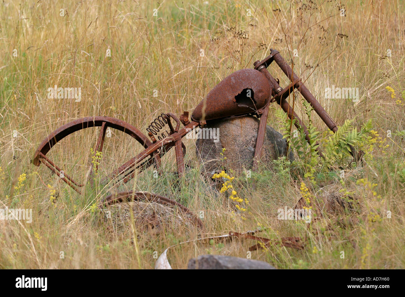 Rusty Motorcycle Vreck Stock Photo - Alamy