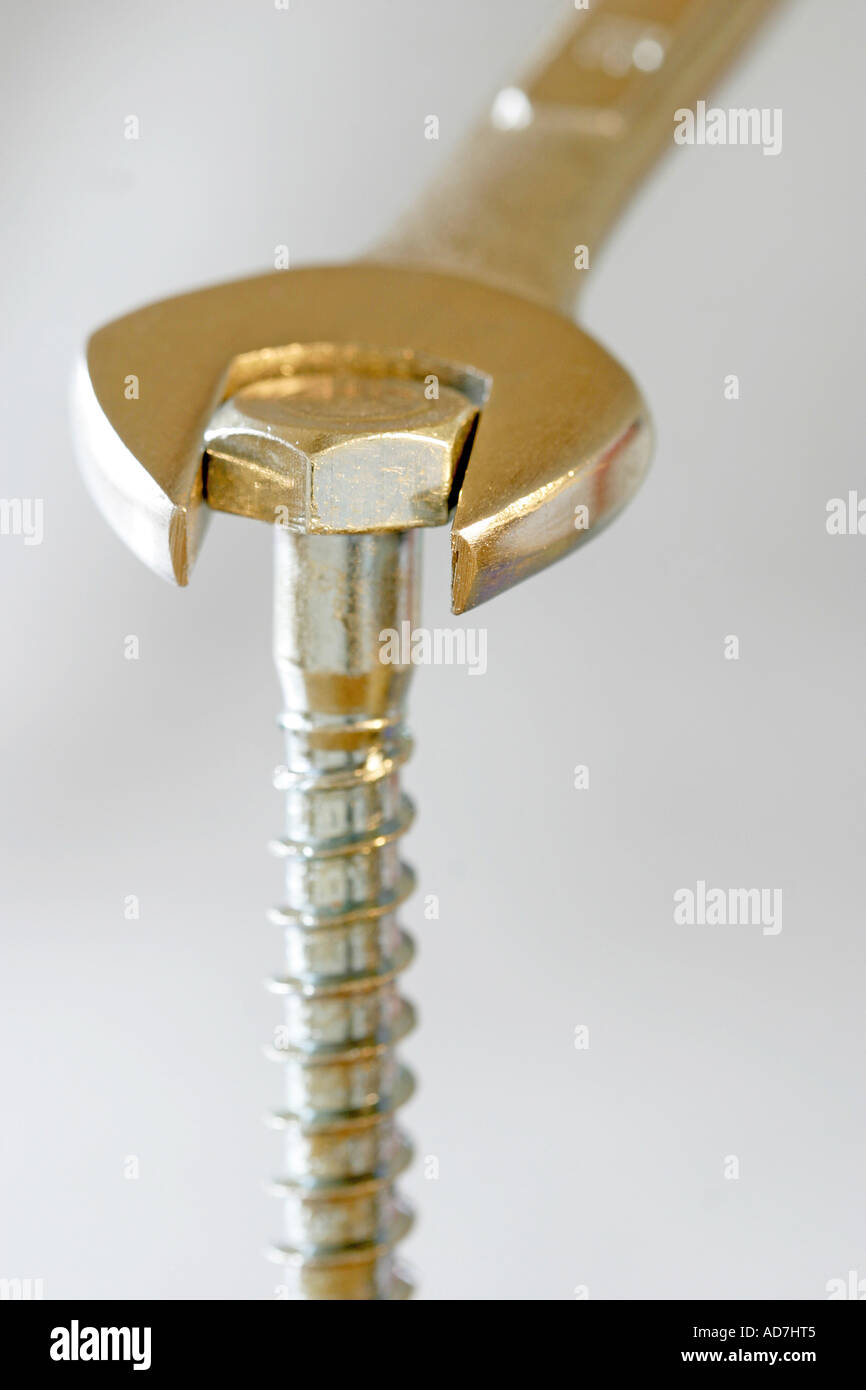 Screw wrench and screw Stock Photo - Alamy