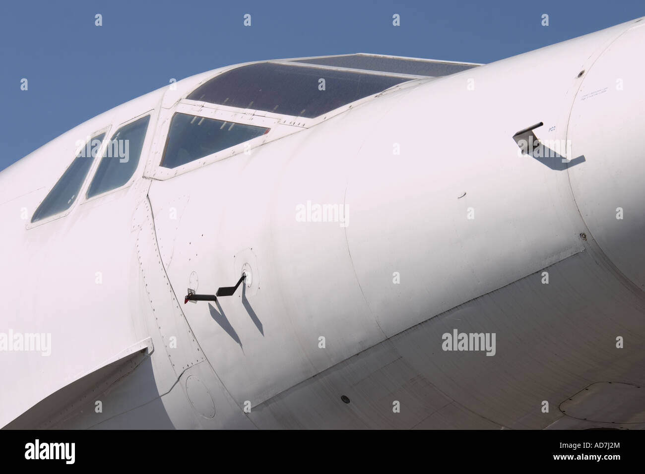Nose and windscreen from Concorde Stock Photo - Alamy