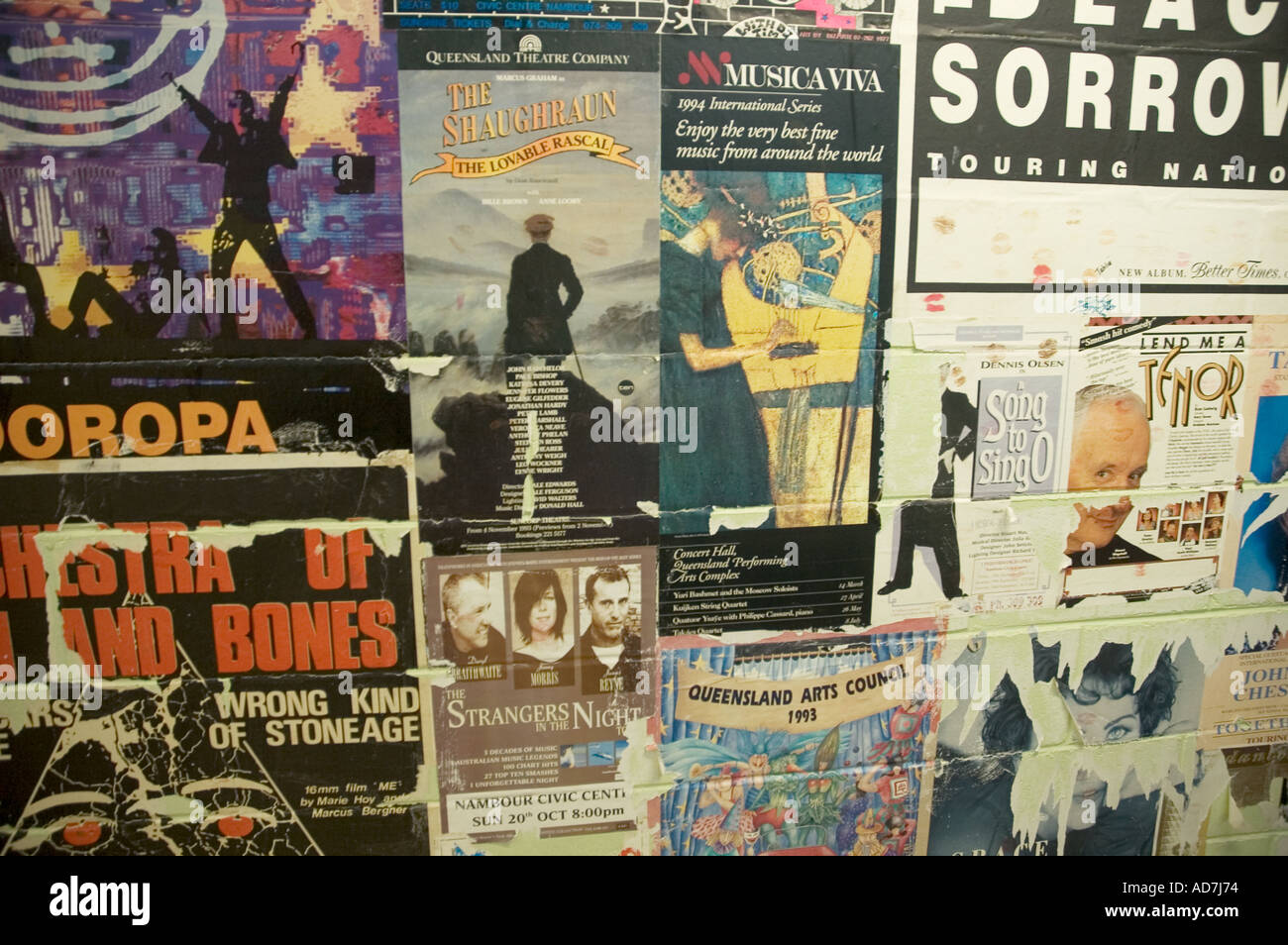 theater wall with music poster performance Stock Photo - Alamy
