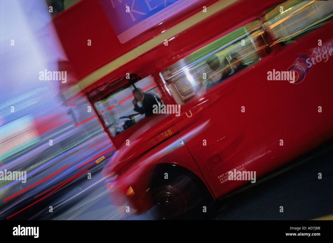 Bus in Piccadilly Circus London United Kingdom Stock Photo - Alamy
