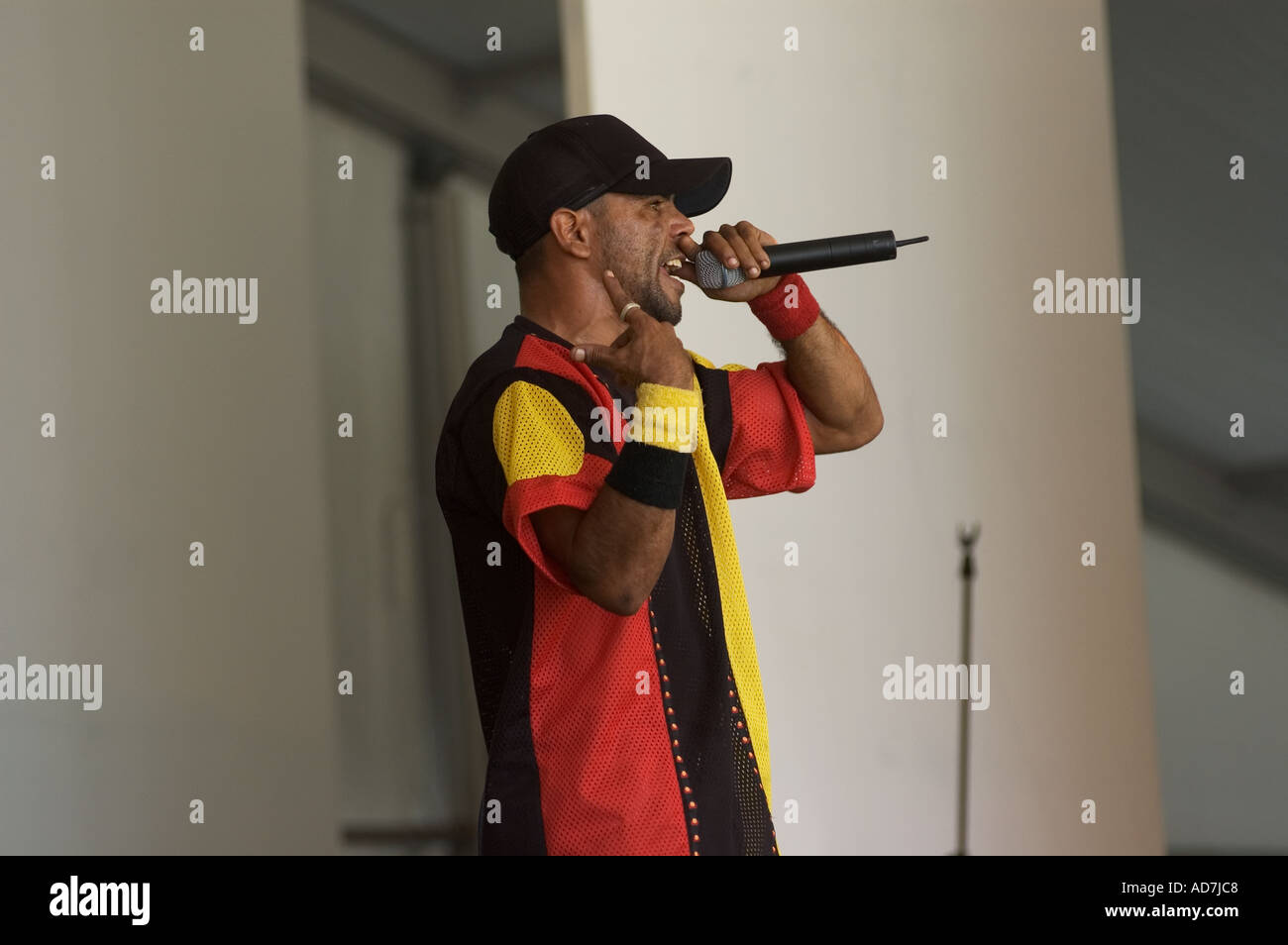Aboriginal Rap artist Australia Dsca 4995 Stock Photo - Alamy