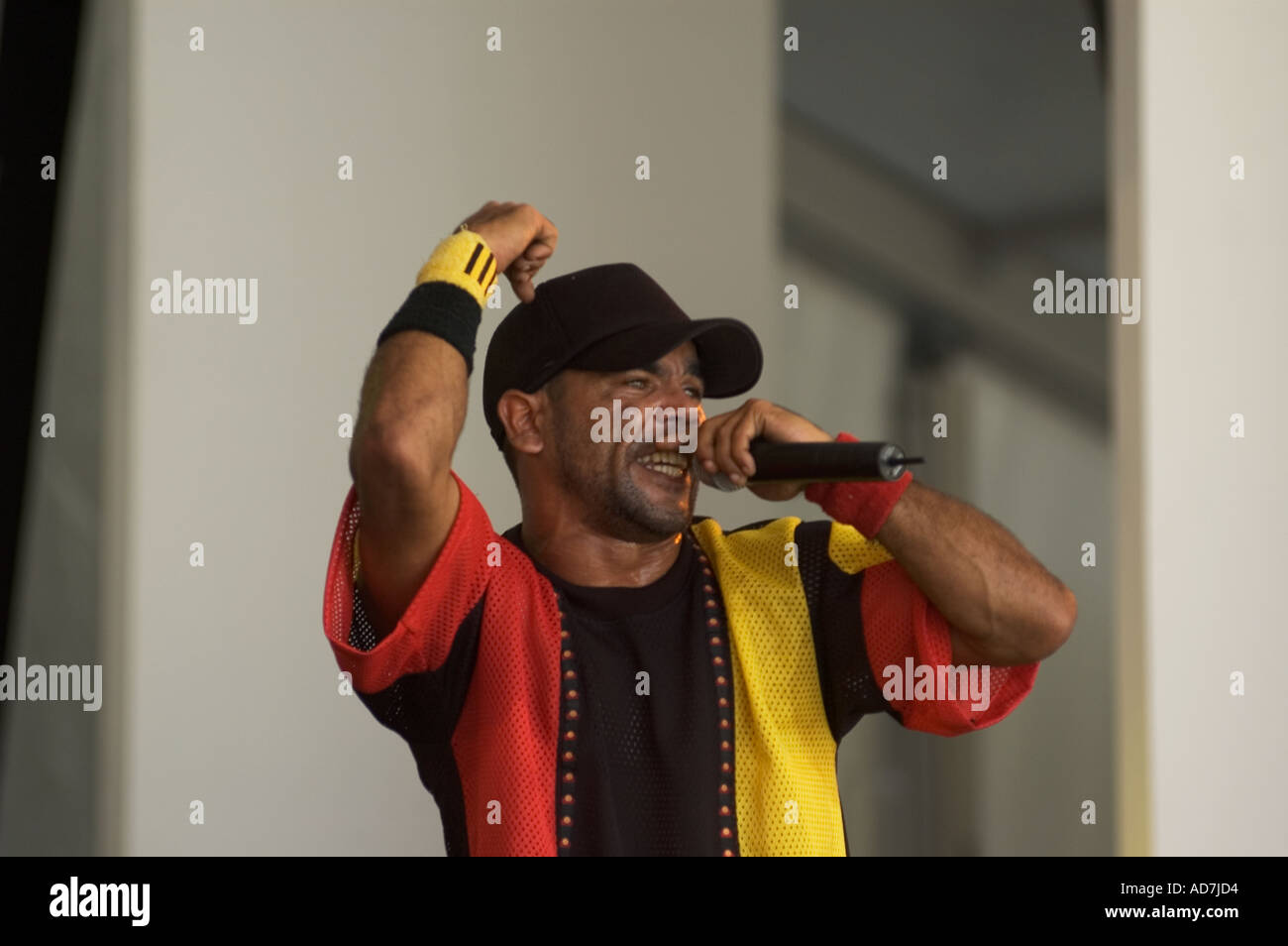 Aboriginal Rap artist Australia Dsca 5001 Stock Photo - Alamy