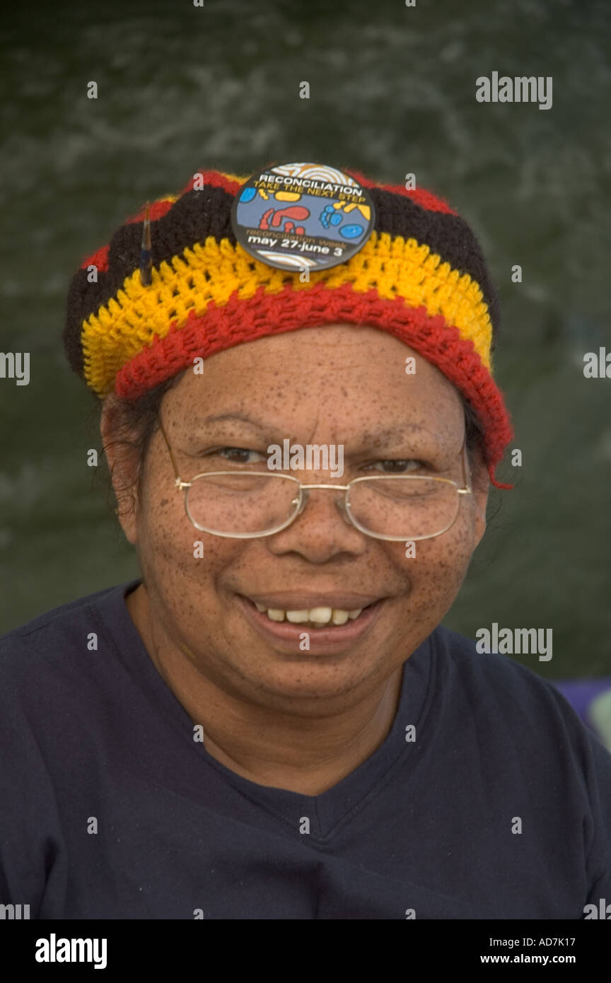 Female aboriginal artist painting Queensland Australia dsca 5025 Stock ...