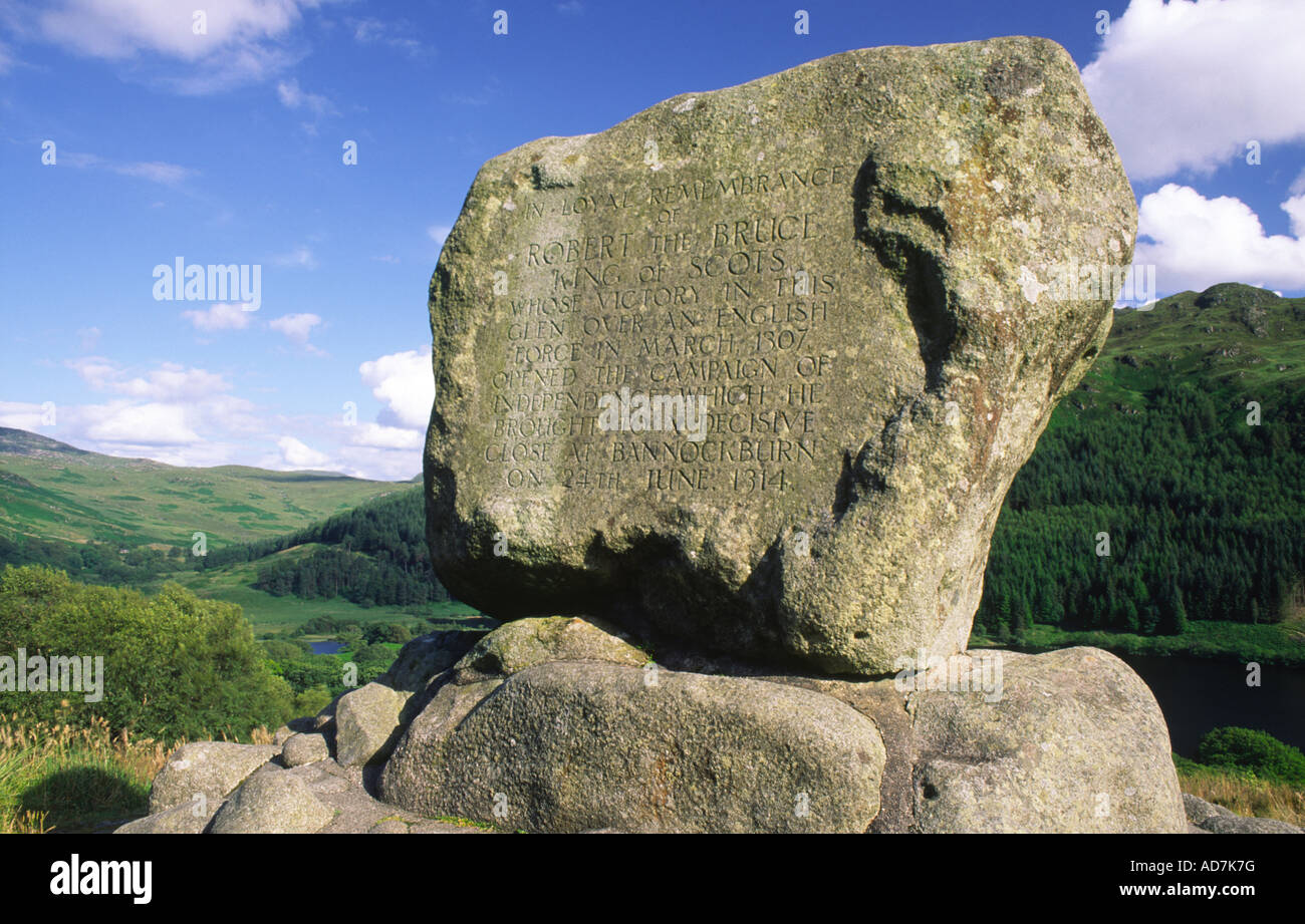 Bruces Stone commemorating King Robert the Bruces victory at the Battle ...