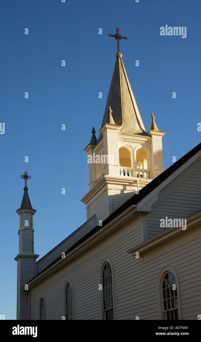 Steeple of a church Stock Photo - Alamy