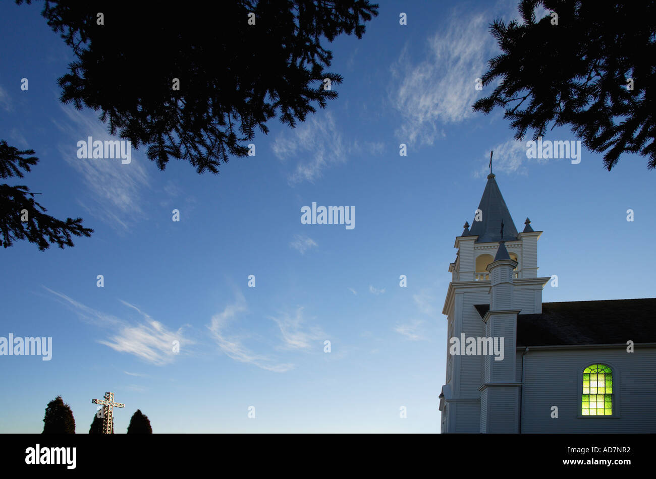 Side view of church Stock Photo - Alamy