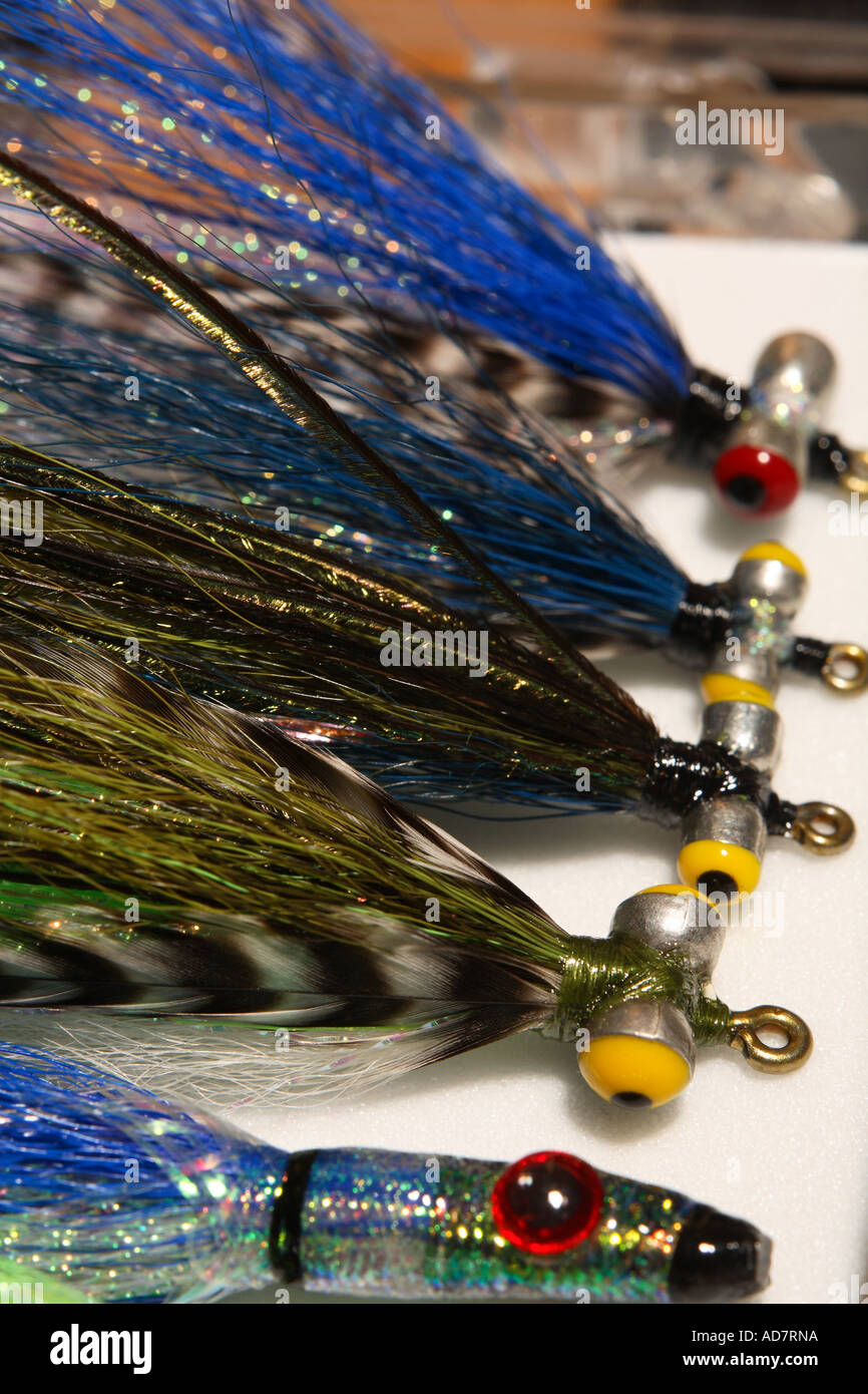 Flyfishing baitfish fly patterns Stock Photo - Alamy